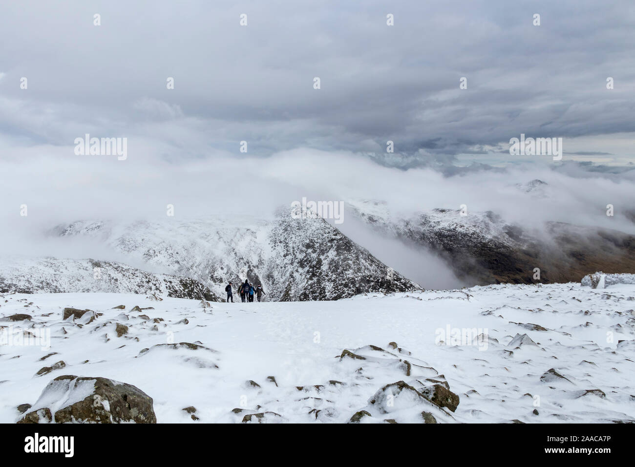 The View East From the Summit of Scafell Pike towards, the Mist ...