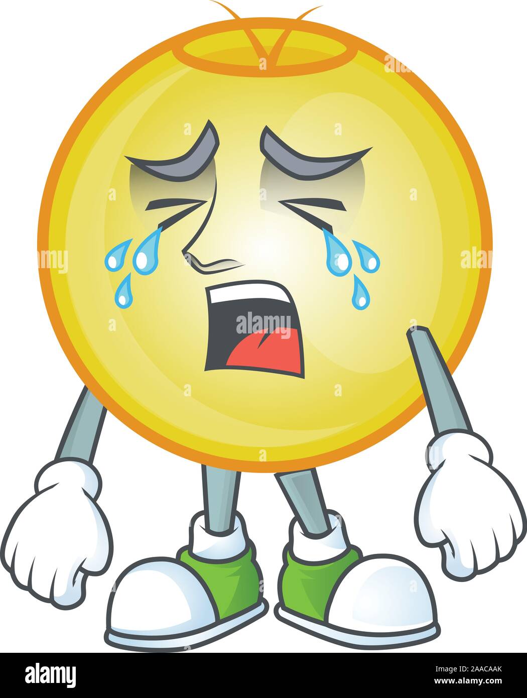 Character crying in the gold christmas ball Stock Vector Image & Art ...