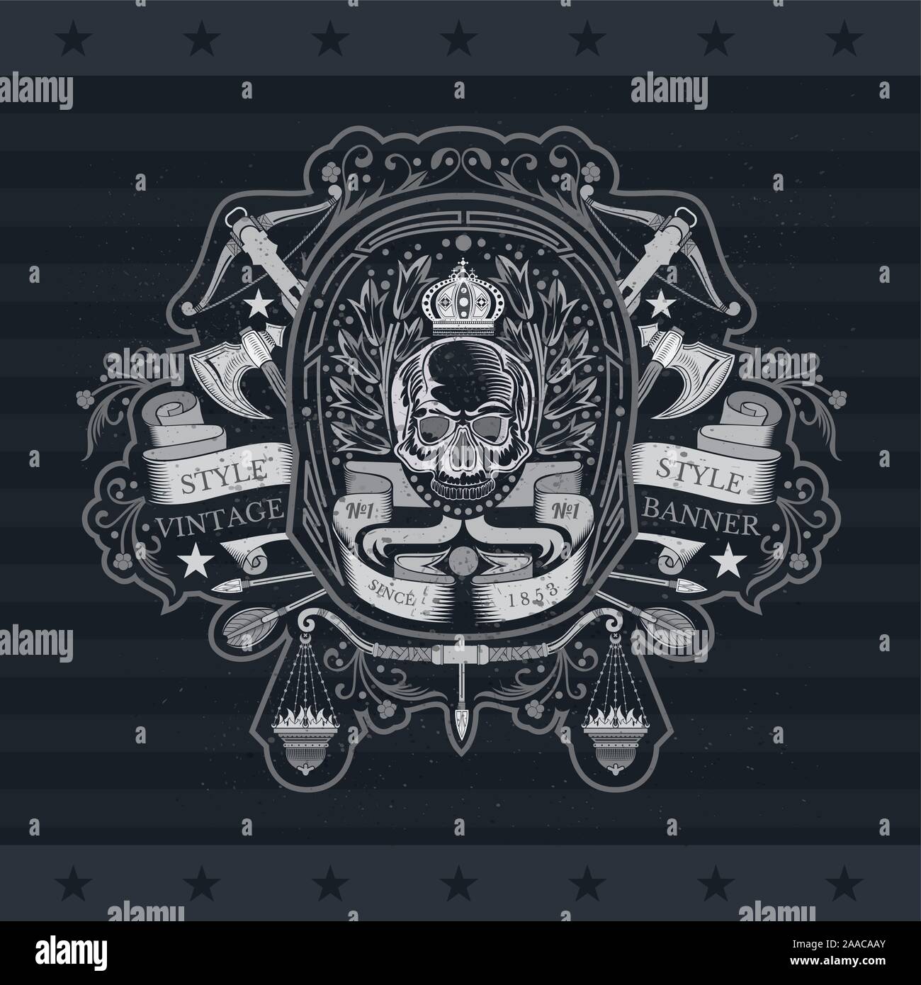 Medieval illustration of crossbow arrows Stock Vector Images - Alamy