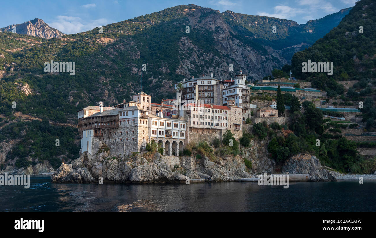 The monastery of Saint Gregory (Gregorios) in the Holy Mountain of ...