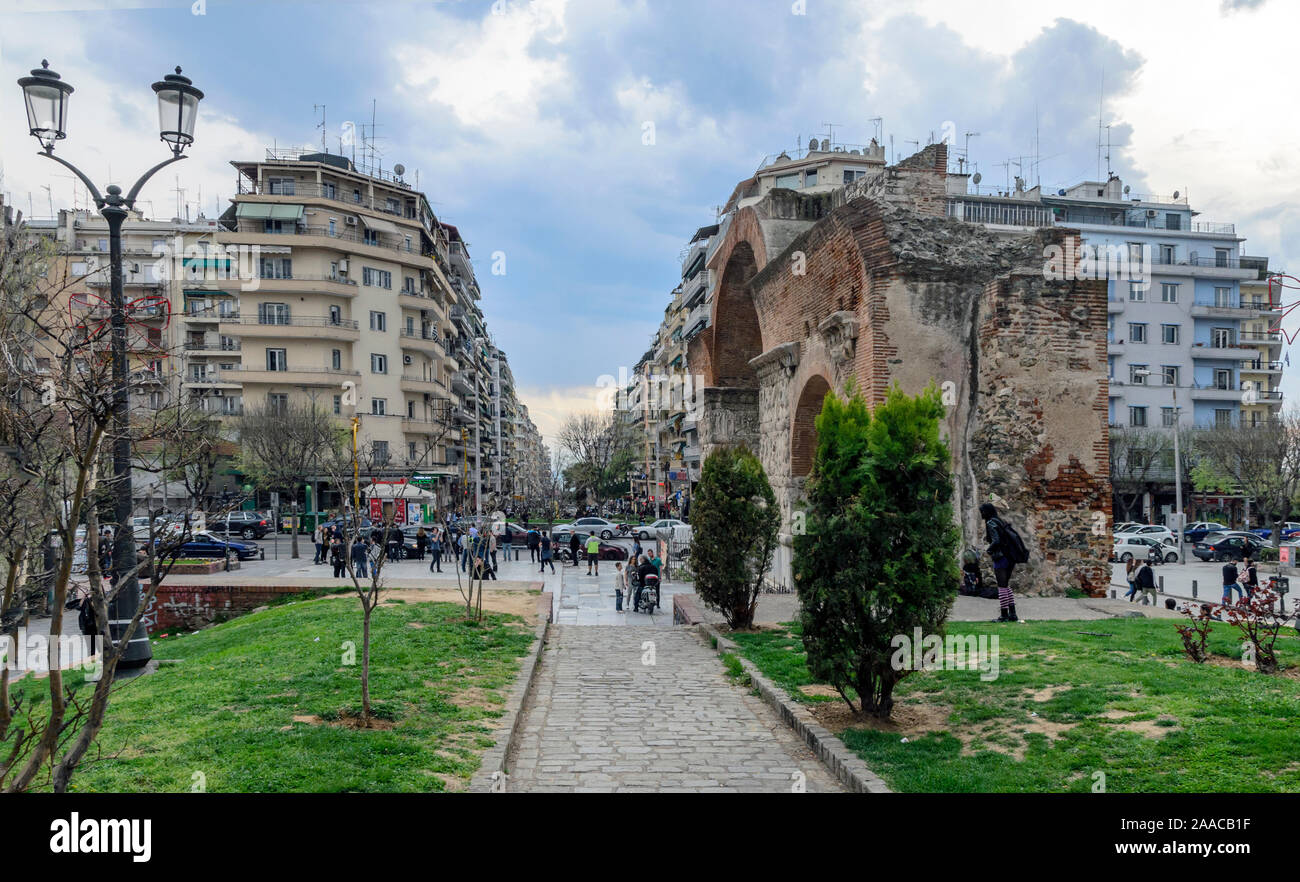 Thessaloniki, Greece - MARCH 26, 2017: People walking the Egnatis ...