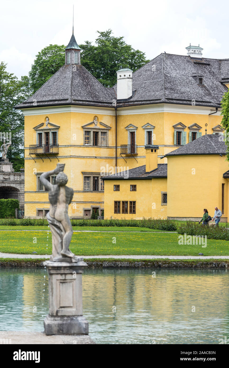 26 May, 2019. Austria, Hellbrunn. Castle and water gardens ...