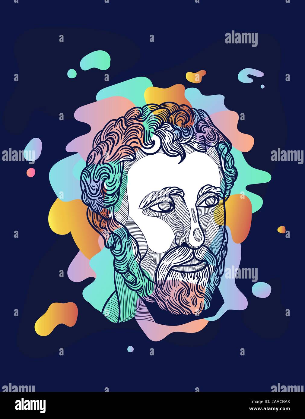 Vector lines classical hand drawn illustration Stock Vector Image & Art ...