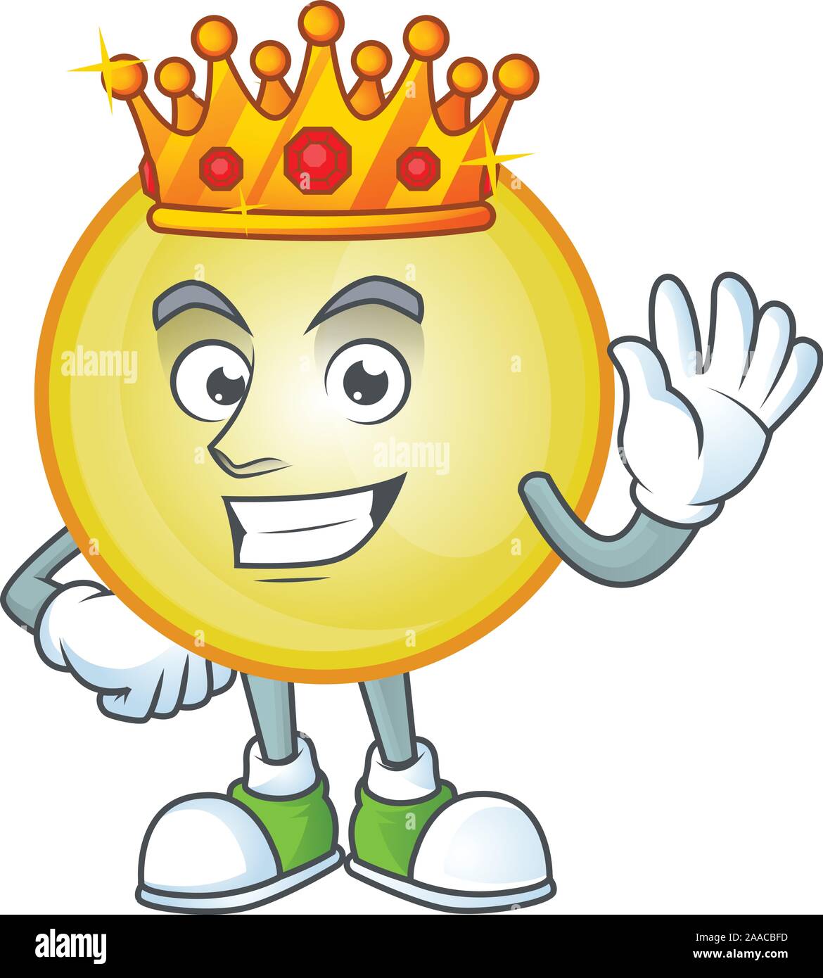 Cartoon golden crown party Cut Out Stock Images & Pictures - Alamy