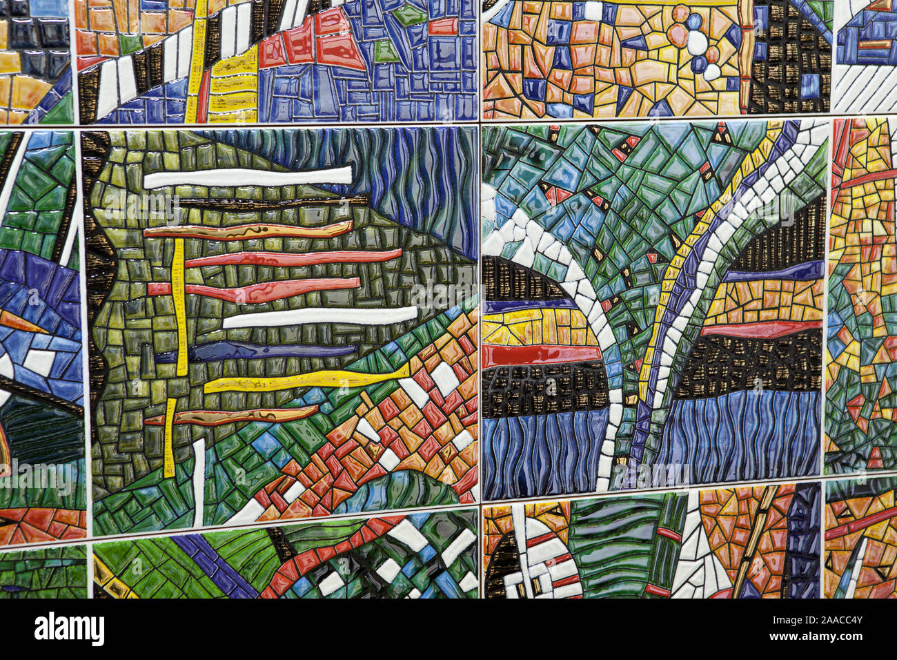 Colorful traditional tiles in different colors and patterns Stock Photo ...