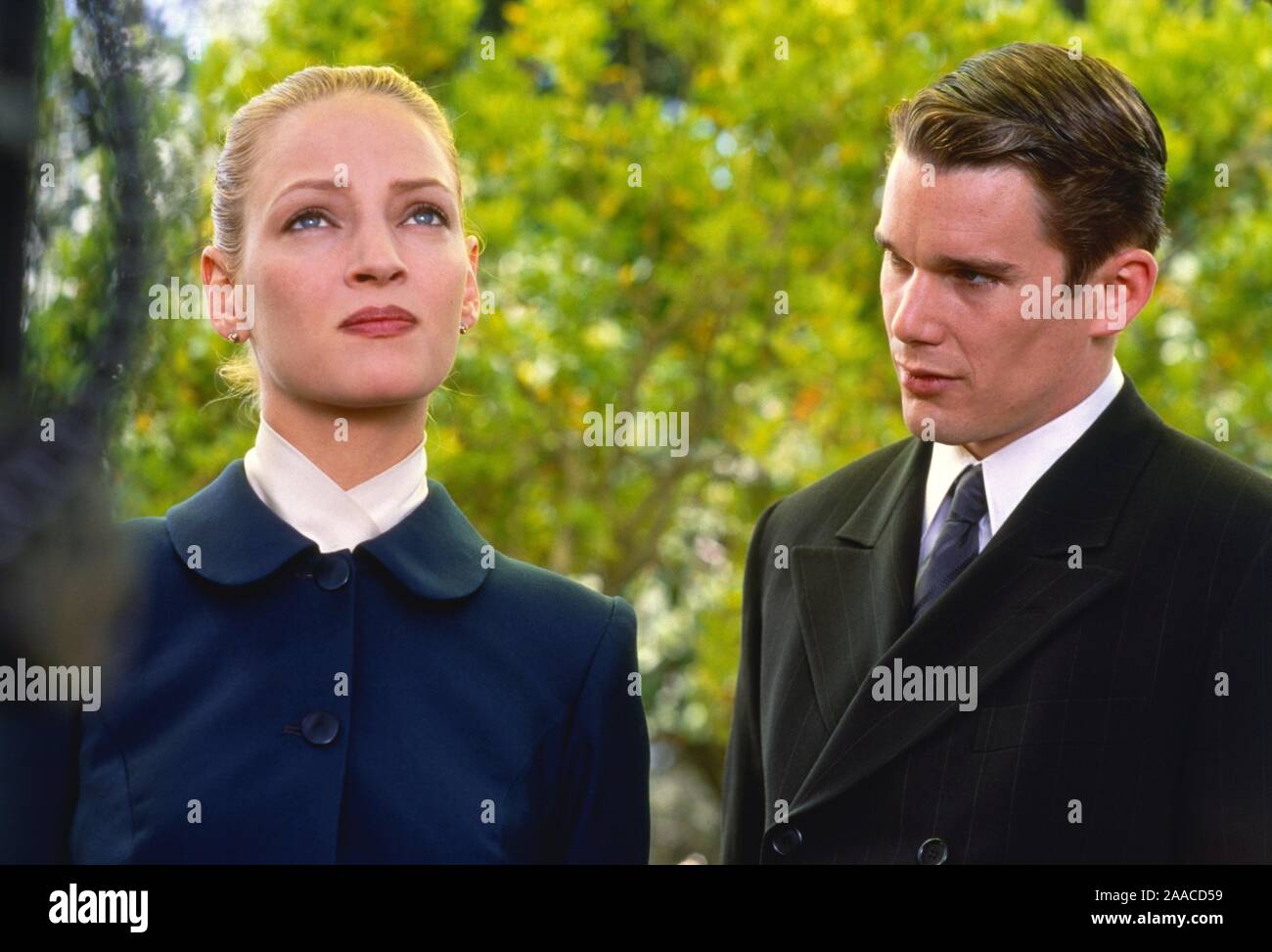 ETHAN HAWKE and UMA THURMAN in GATTACA (1997), directed by ANDREW NICCOL. Credit: COLUMBIA TRI ...
