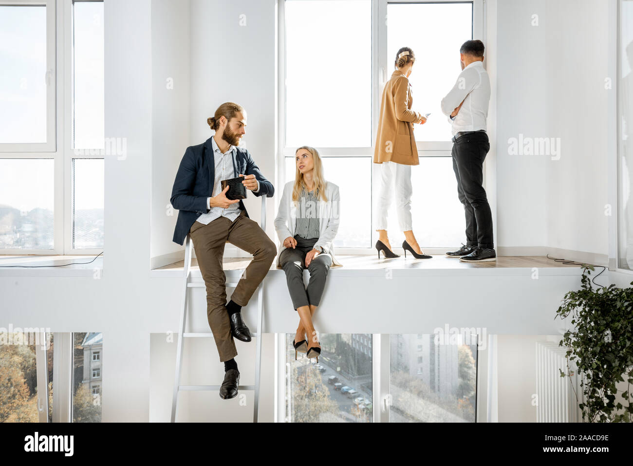 Two group discussion hi-res stock photography and images - Alamy