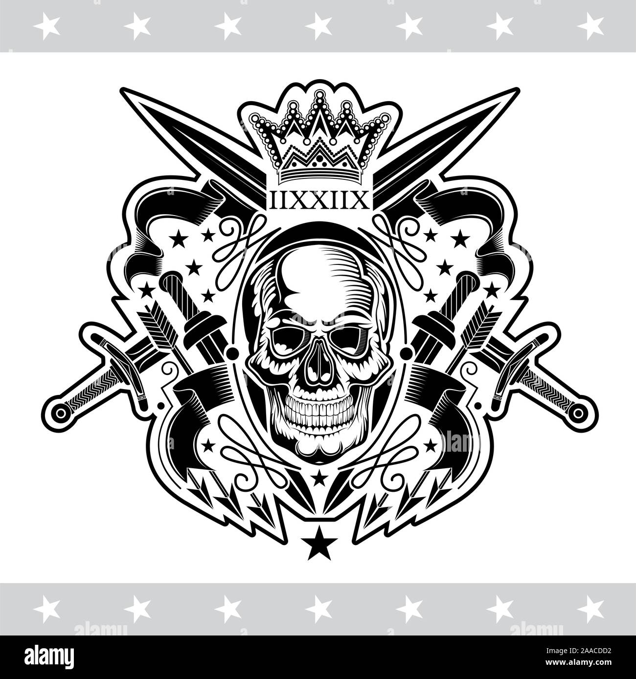 Human skull front view Stock Vector Images - Alamy