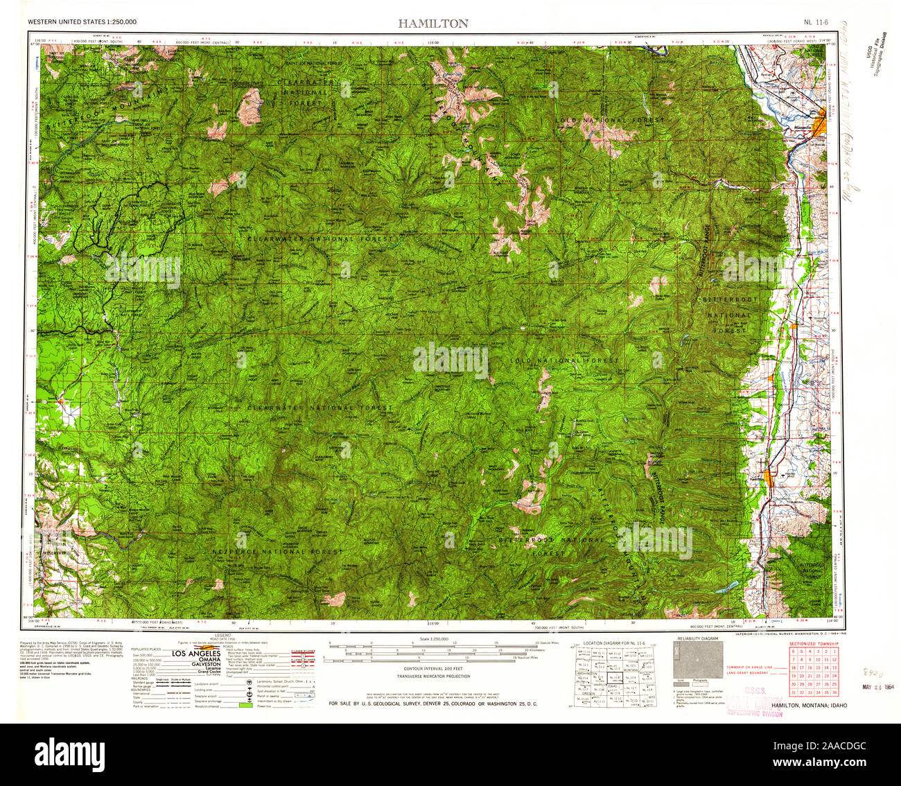 Map of hamilton montana hi-res stock photography and images - Alamy