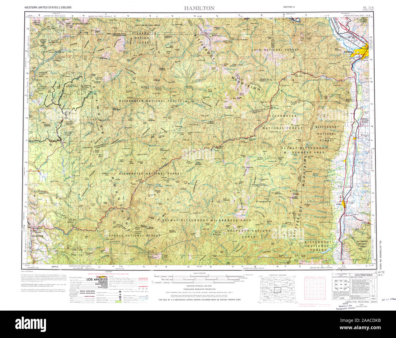 Map of hamilton montana hi-res stock photography and images - Alamy
