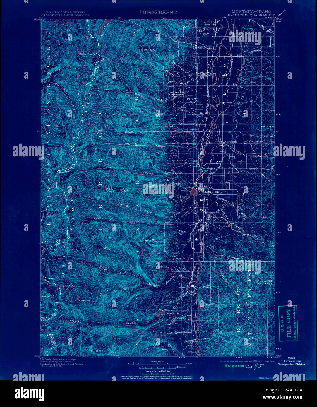 Map of hamilton montana hi-res stock photography and images - Alamy