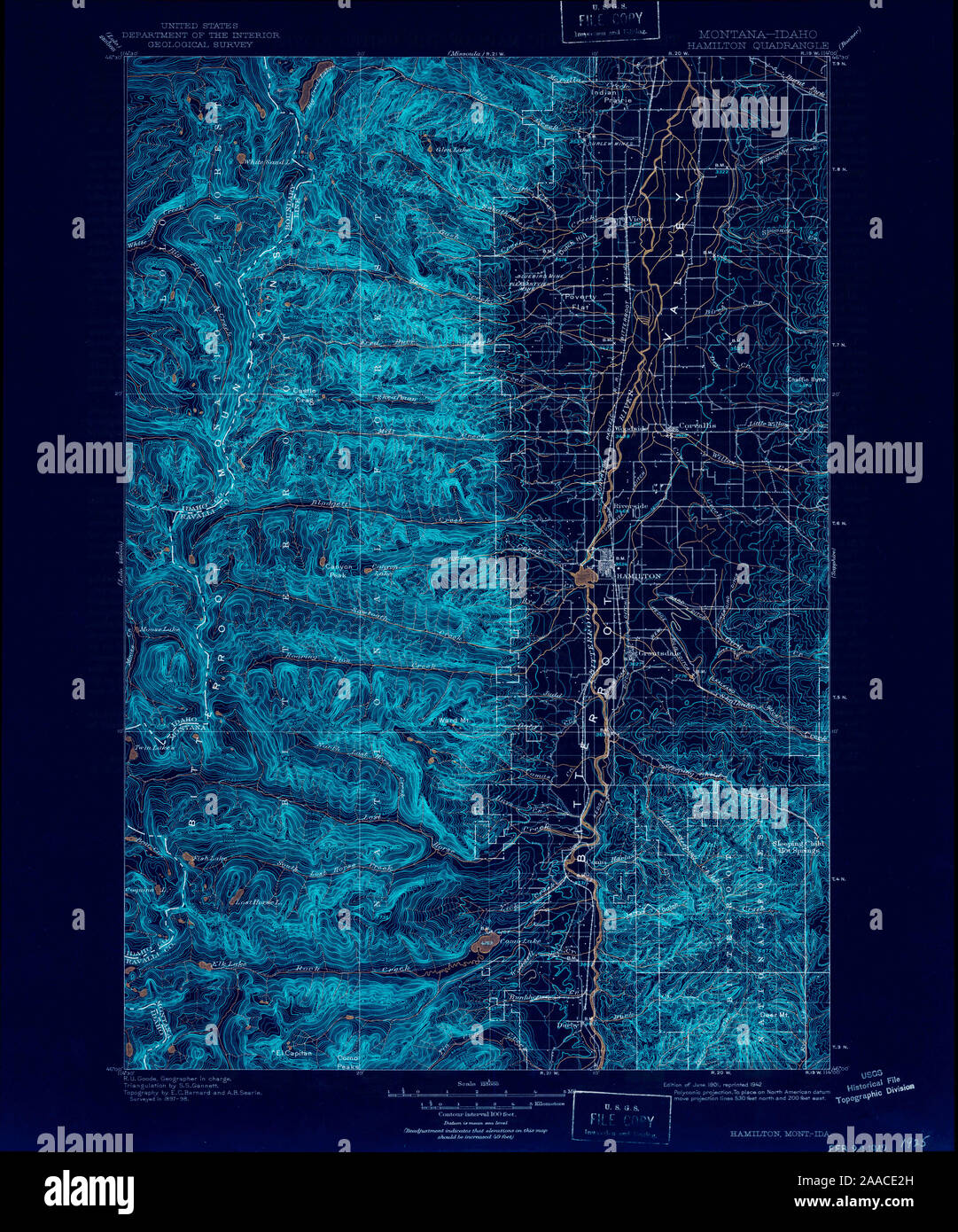 Hamilton montana map hi-res stock photography and images - Alamy