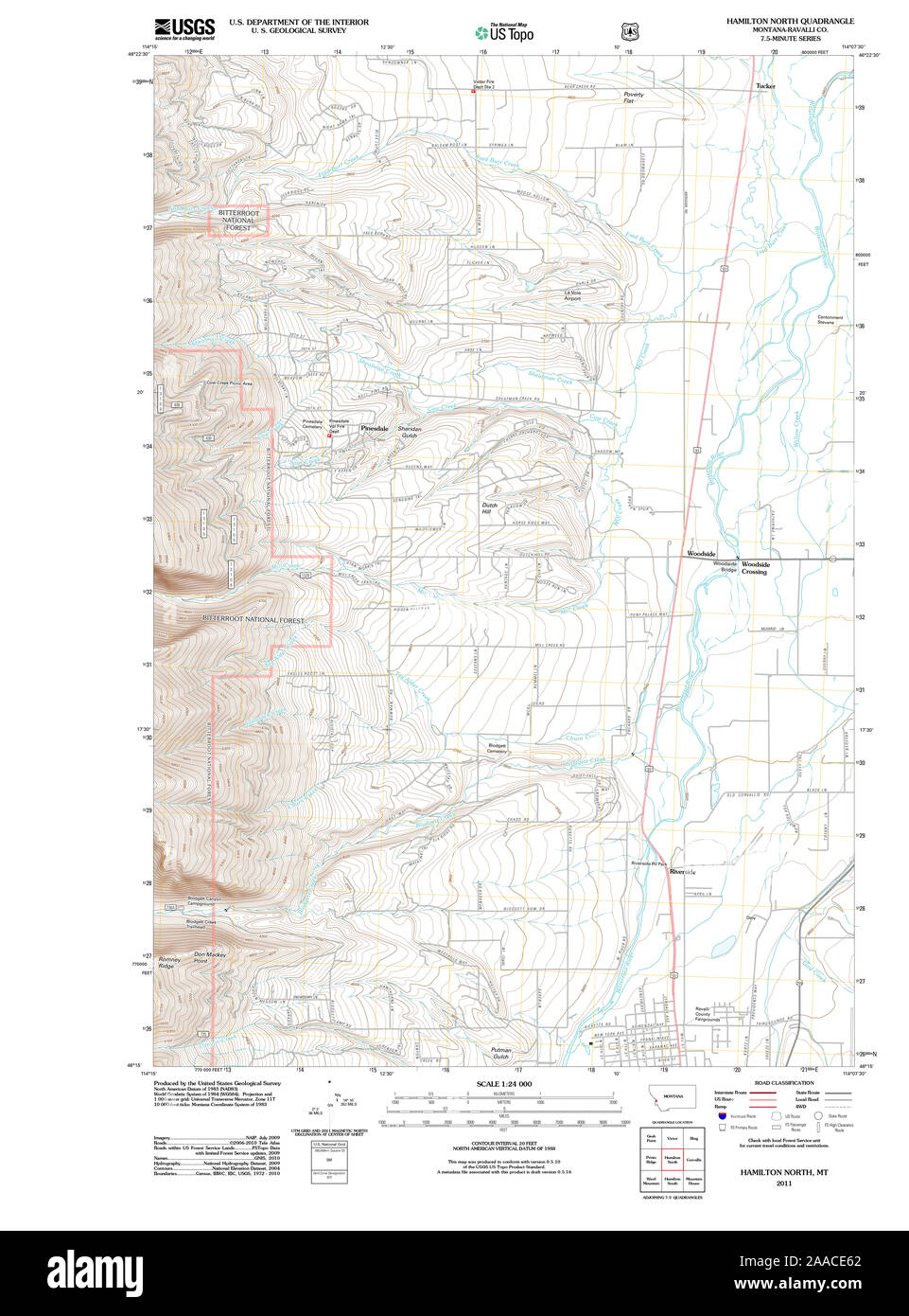 Hamilton montana map hi-res stock photography and images - Alamy
