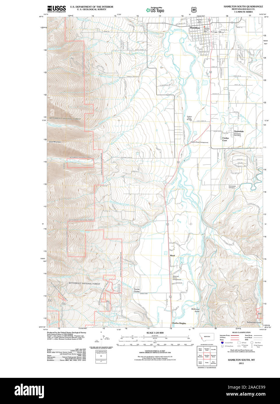 Map of hamilton montana hi-res stock photography and images - Alamy