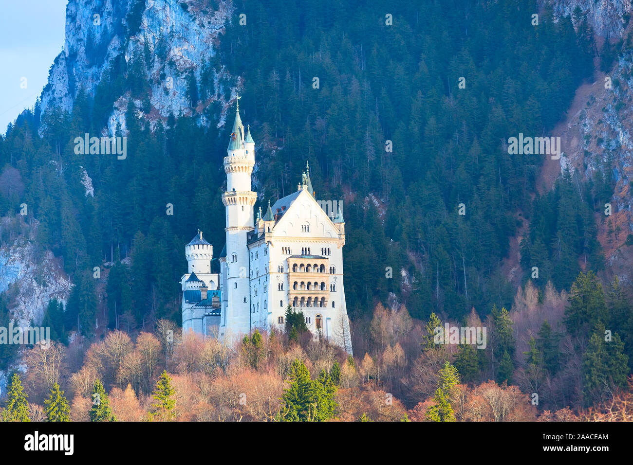 Neuschwanstein Castle the famous castle in Germany located in Fussen ...