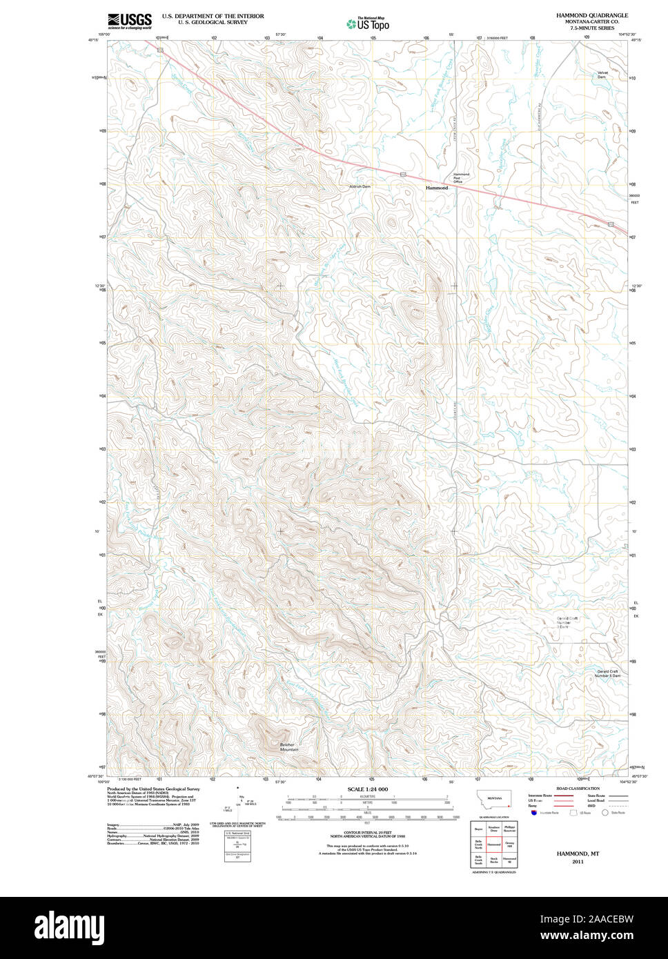 Map of hammond montana hi-res stock photography and images - Alamy