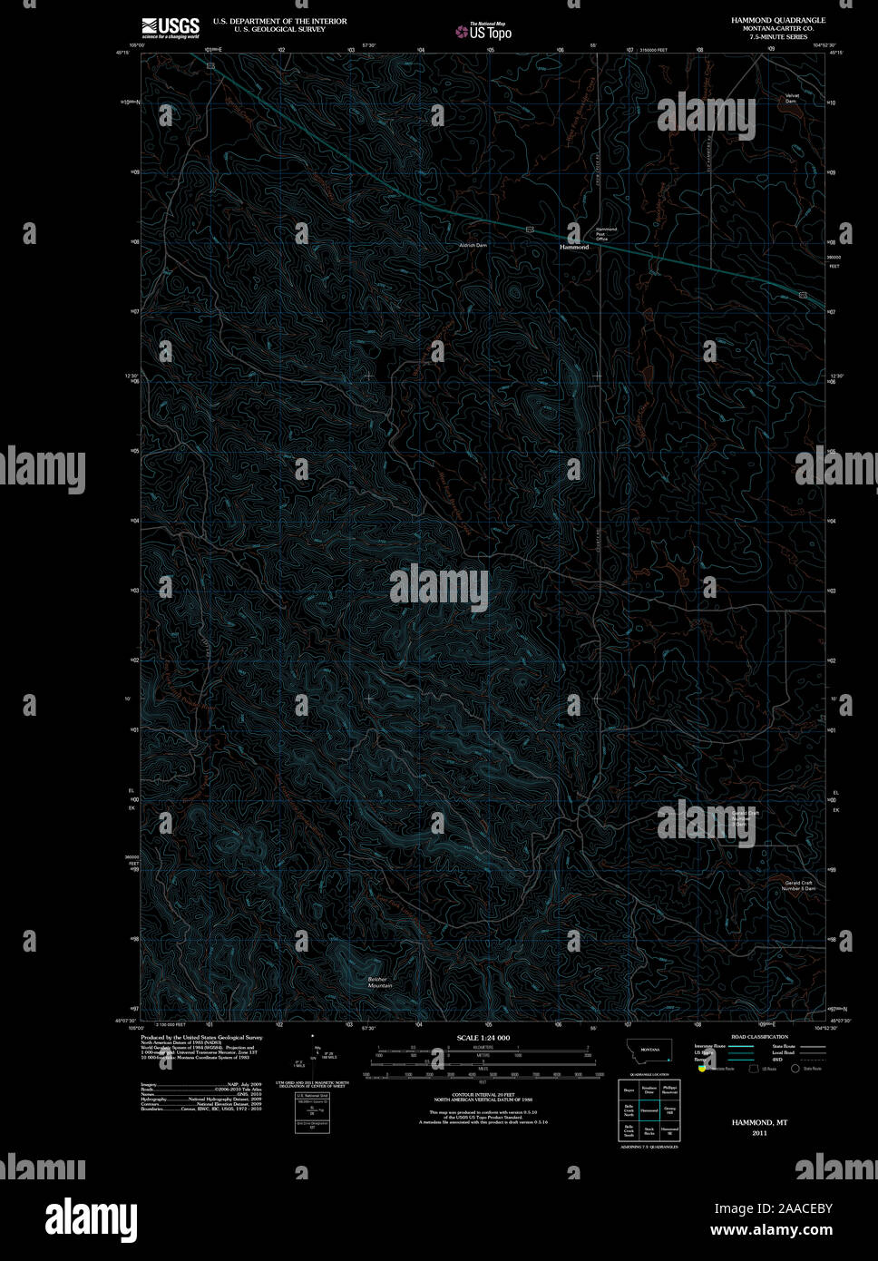 Map of hammond montana hi-res stock photography and images - Alamy
