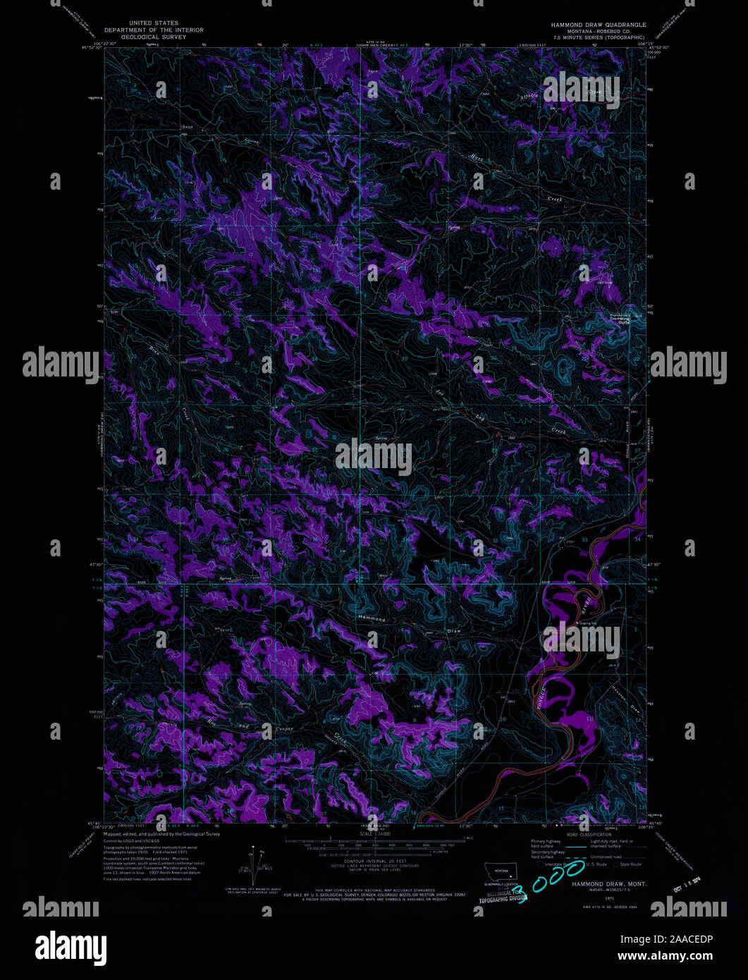 Hammond montana map hi-res stock photography and images - Alamy