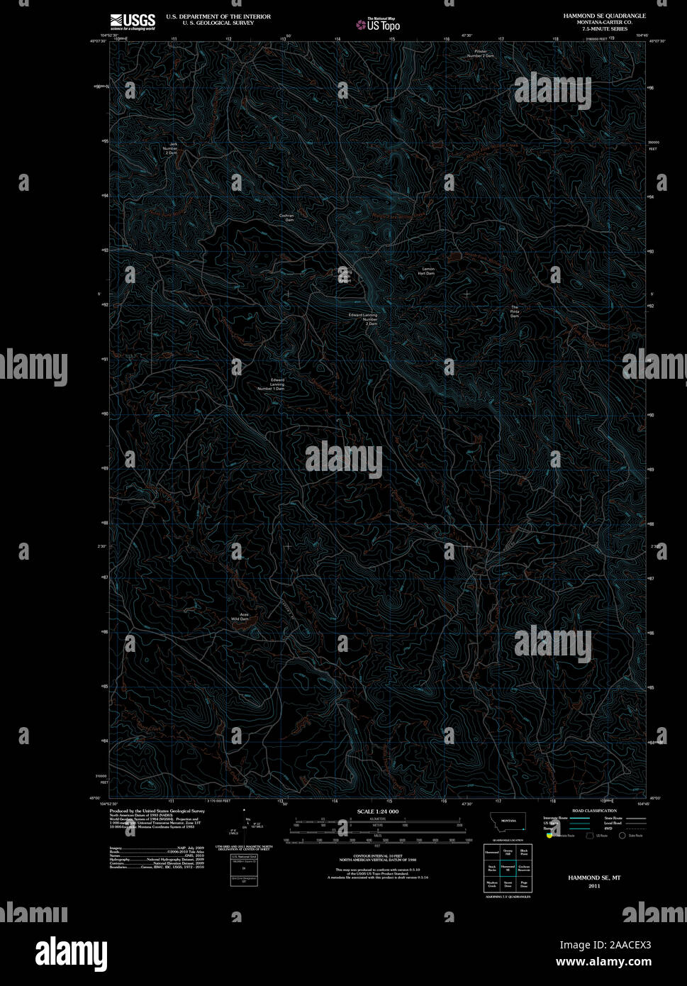 Hammond montana map hi-res stock photography and images - Alamy