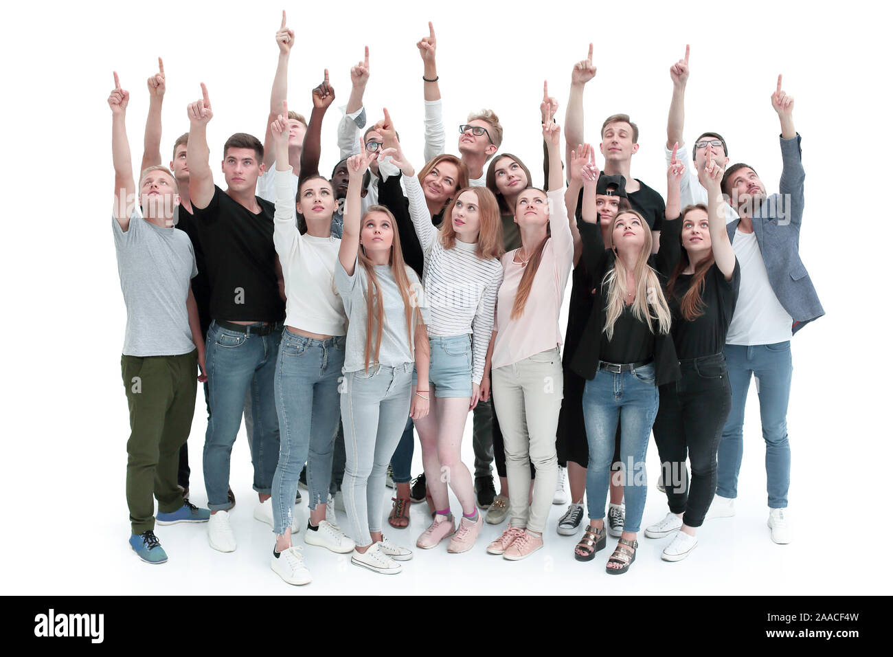 large group of young people pointing up Stock Photo - Alamy large group of young people pointing up Stock Photo - Alamy