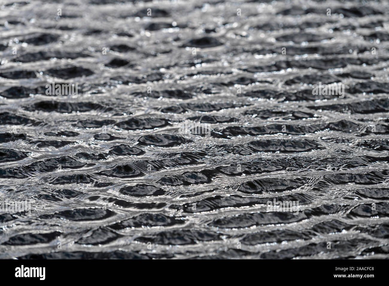 Artistic water structures in the North Sea beach of the island ...