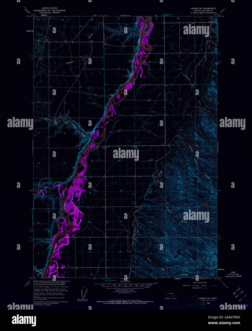 Map of hardin montana hi-res stock photography and images - Alamy