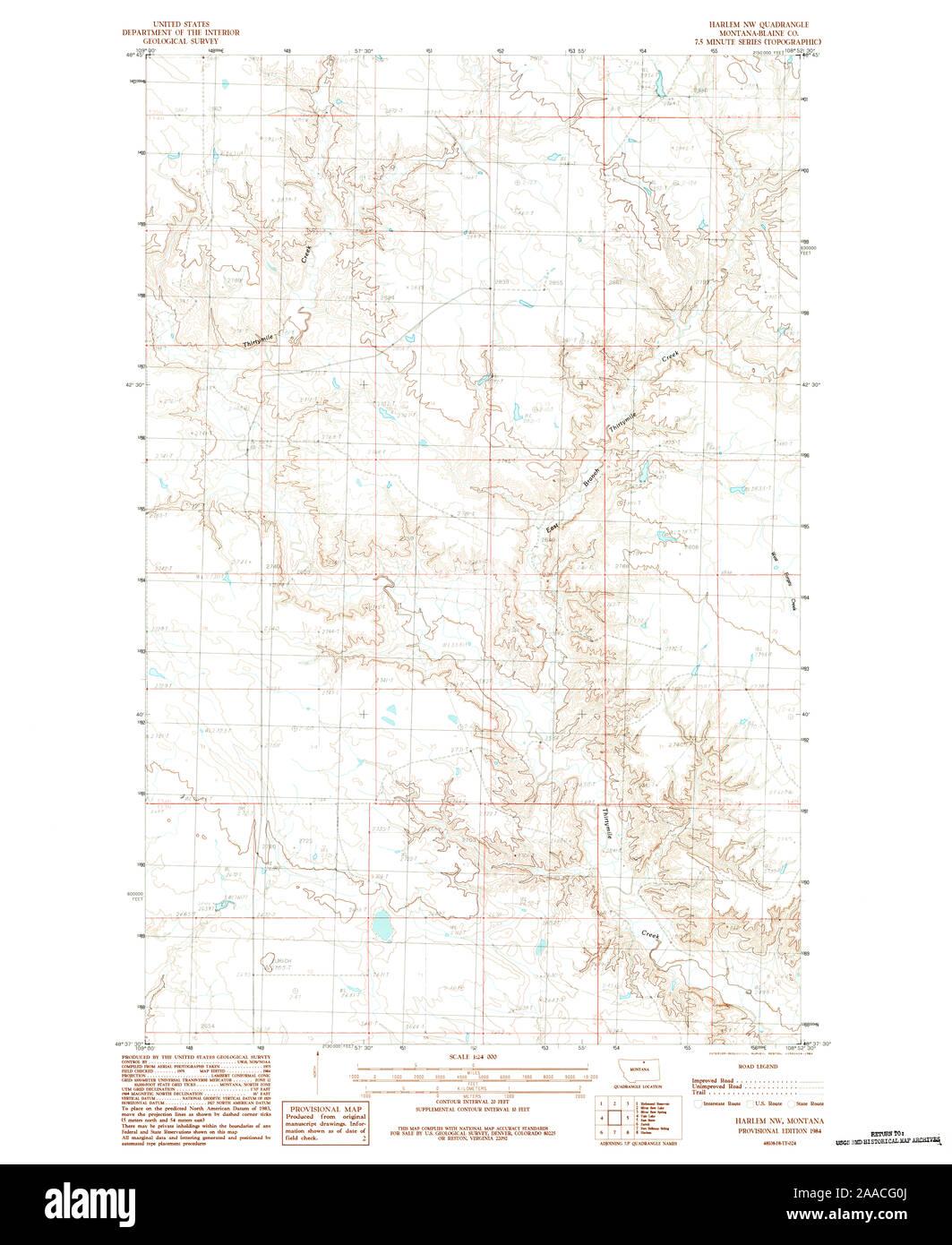 Harlem montana map hi-res stock photography and images - Alamy