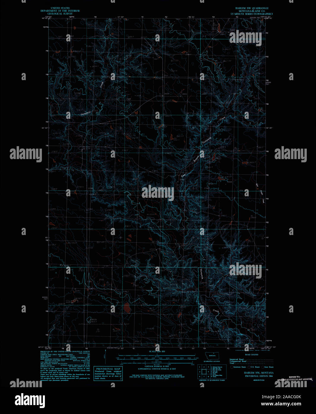 Map of harlem montana hi-res stock photography and images - Alamy