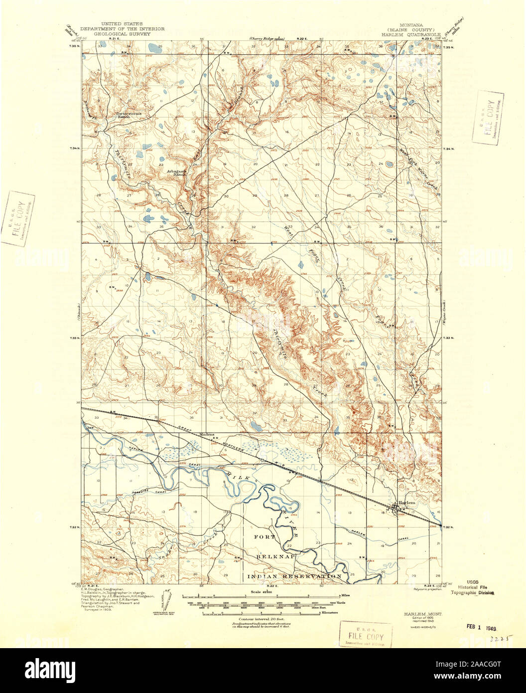 Map of harlem montana hi-res stock photography and images - Alamy