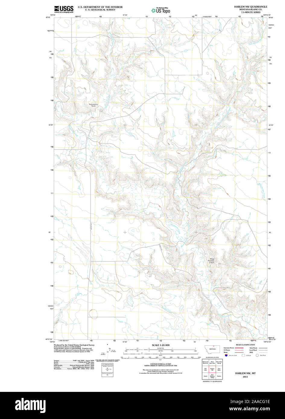 Map of harlem montana hi-res stock photography and images - Alamy