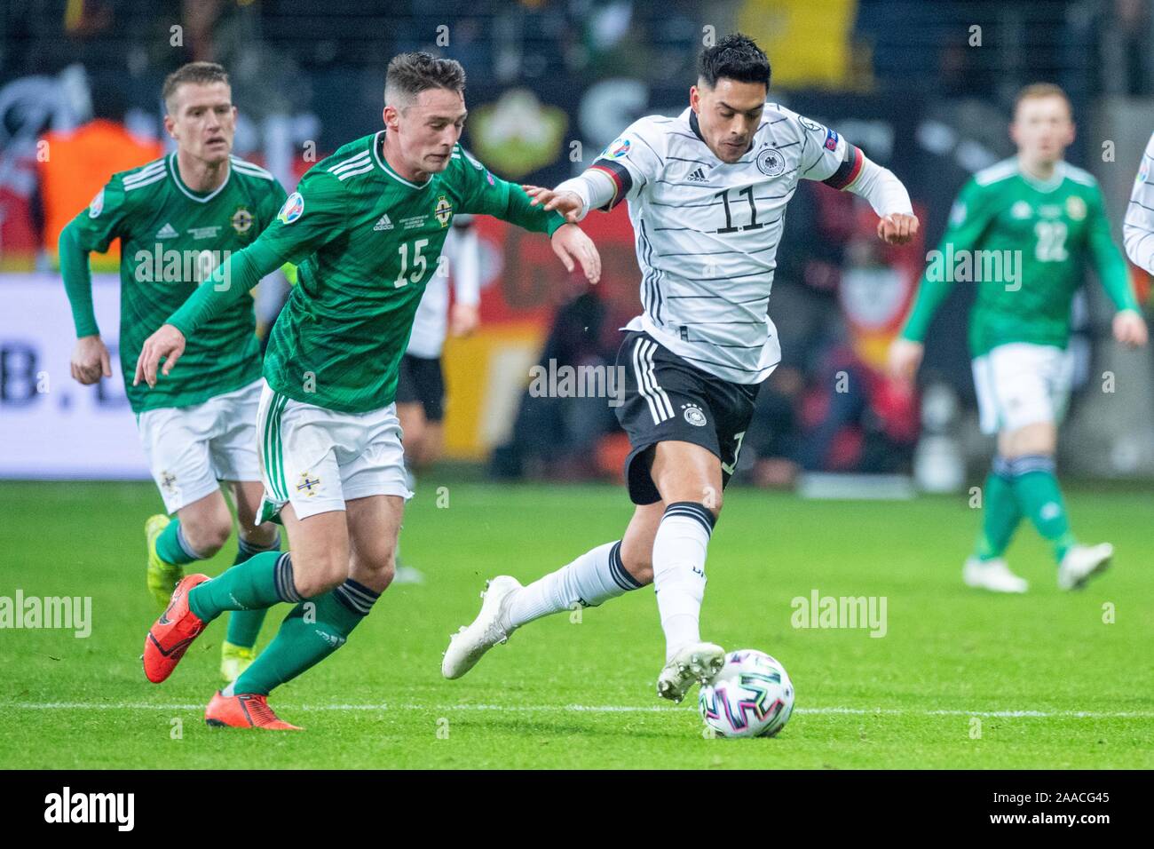 Frankfurt, Deutschland. 20th Nov, 2019. Jordan THOMPSON (l., NIR ...