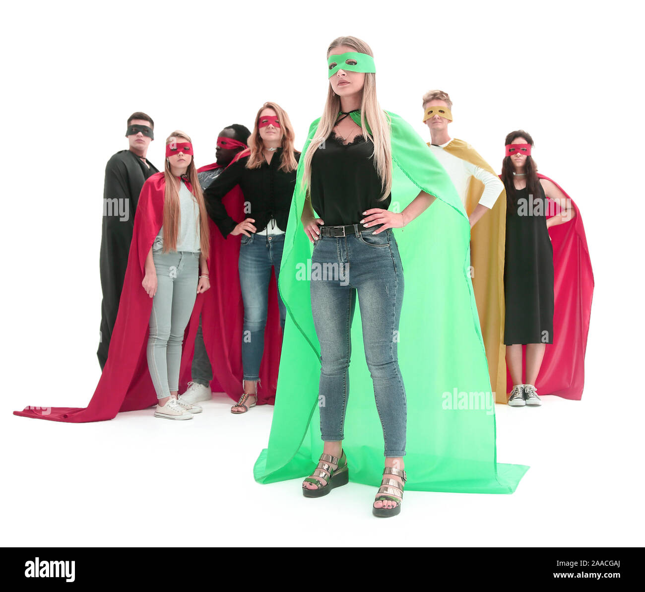 Confident colleagues standing in office Cut Out Stock Images & Pictures ...