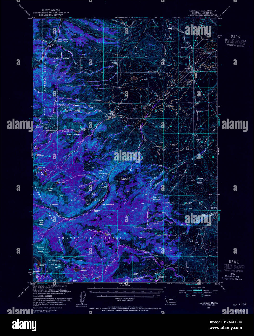 Harrison montana map hi-res stock photography and images - Alamy