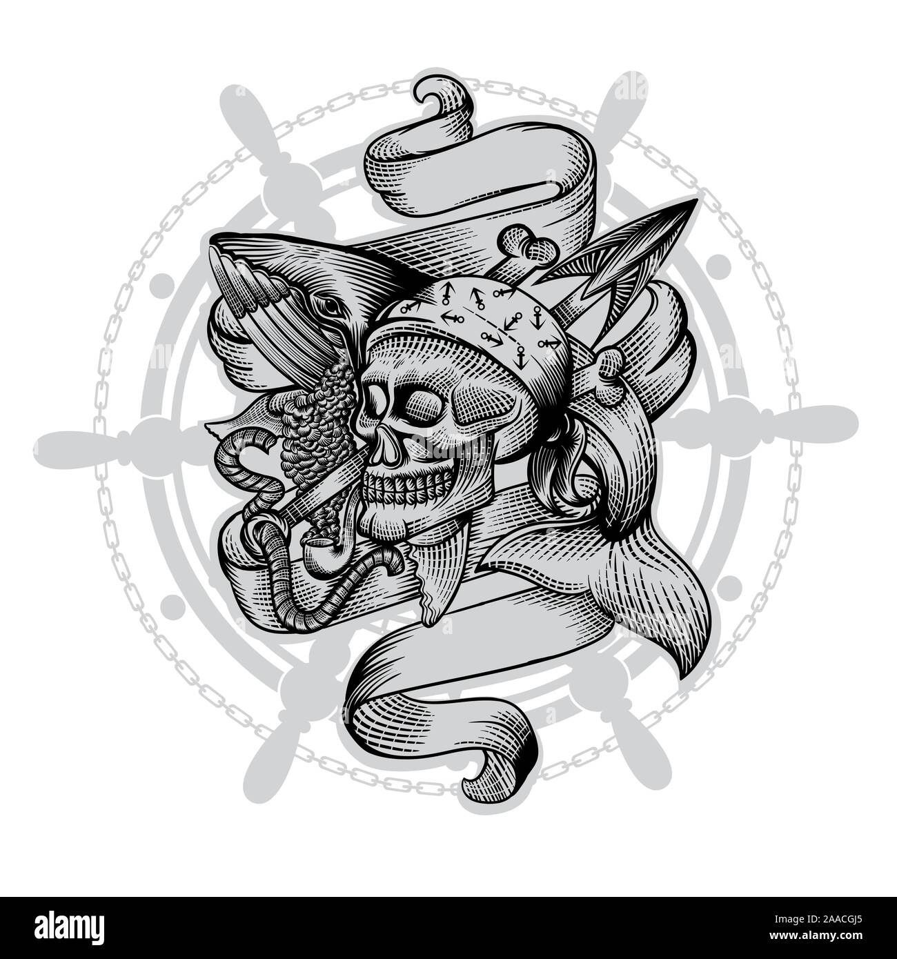 Whale skeleton illustration hi-res stock photography and images - Alamy