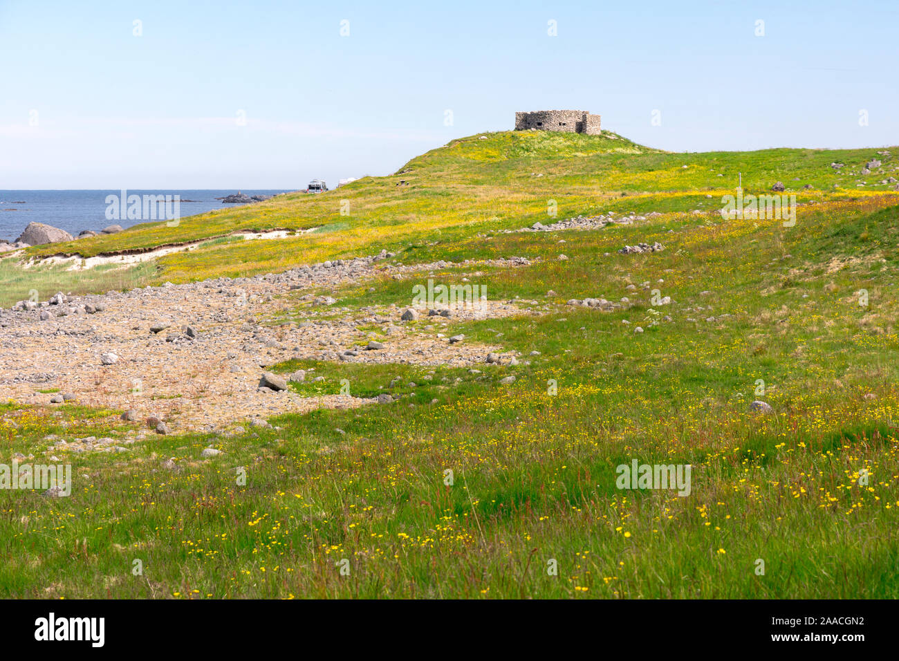 landscape in protected park area Borga Eggum in Eggum in Lofoten in ...