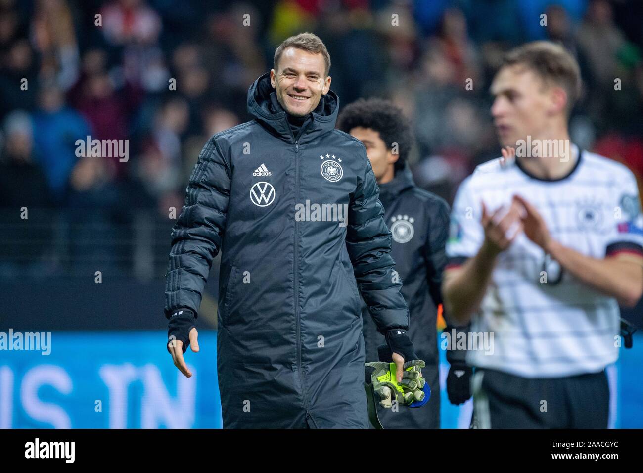 Goalkeeper Manuel NEUER (GER) is happy during the lap of honor after ...