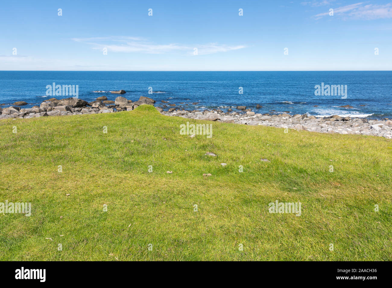 landscape in protected park area Borga Eggum in Eggum in Lofoten in ...