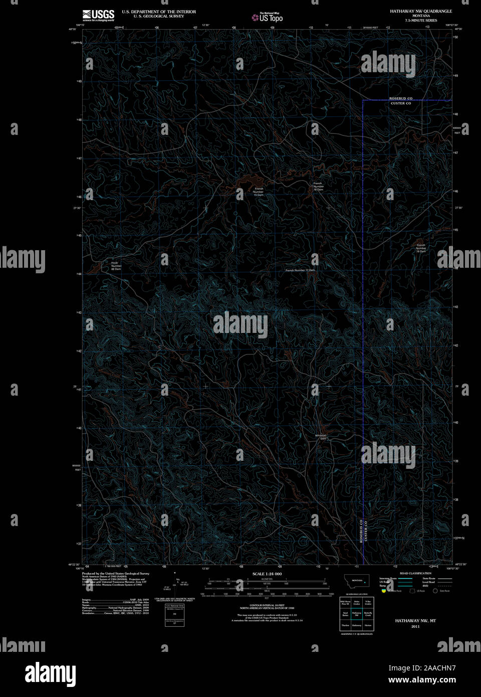 Map of hathaway montana hi-res stock photography and images - Alamy