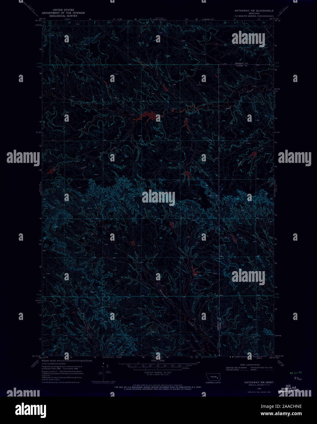 Hathaway montana map hi-res stock photography and images - Alamy