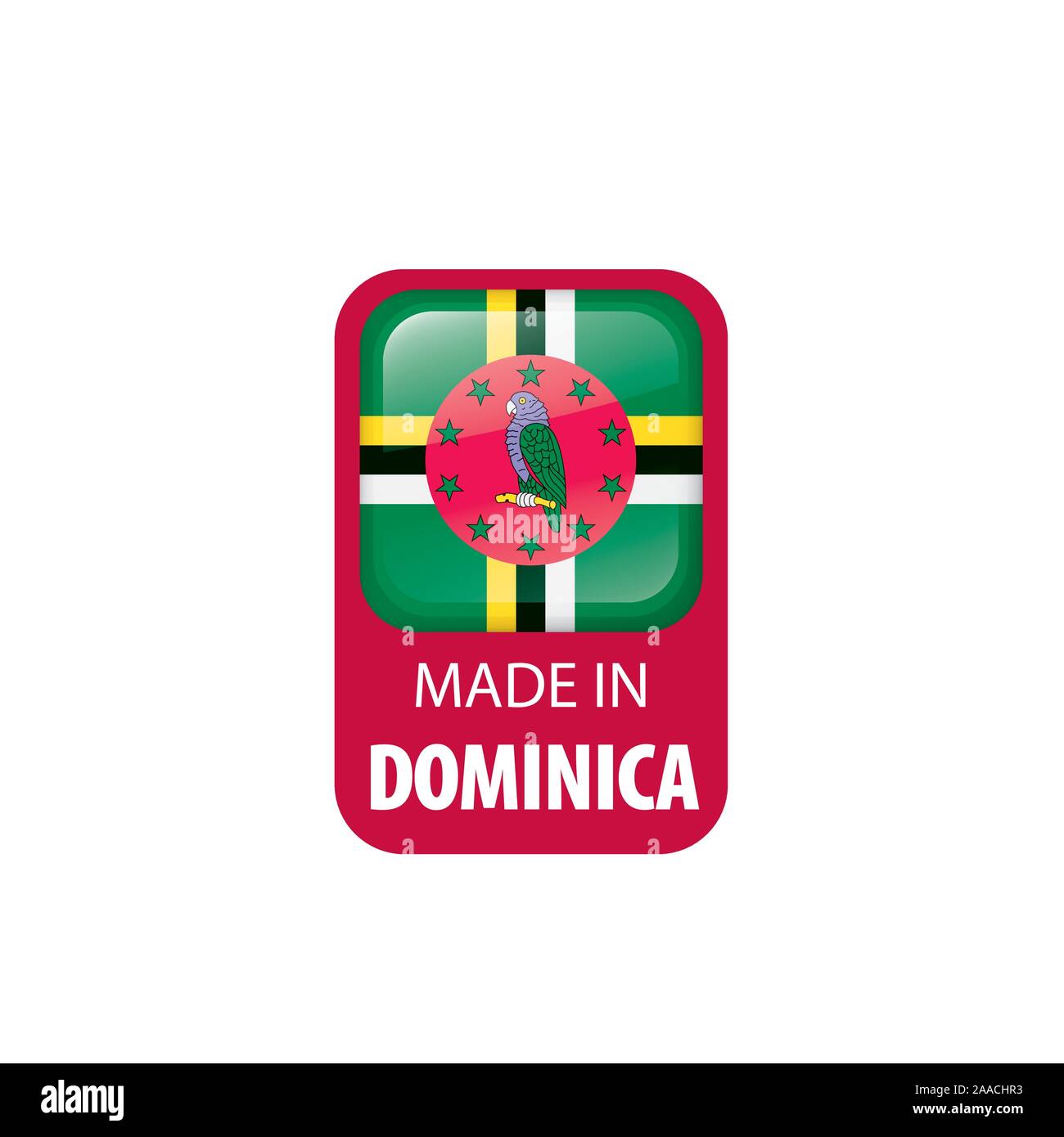 Dominica flag, vector illustration on a white background Stock Vector ...