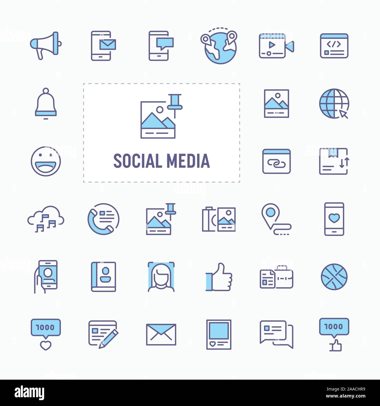 Social media, interaction, sharing & exchange - thin line website ...