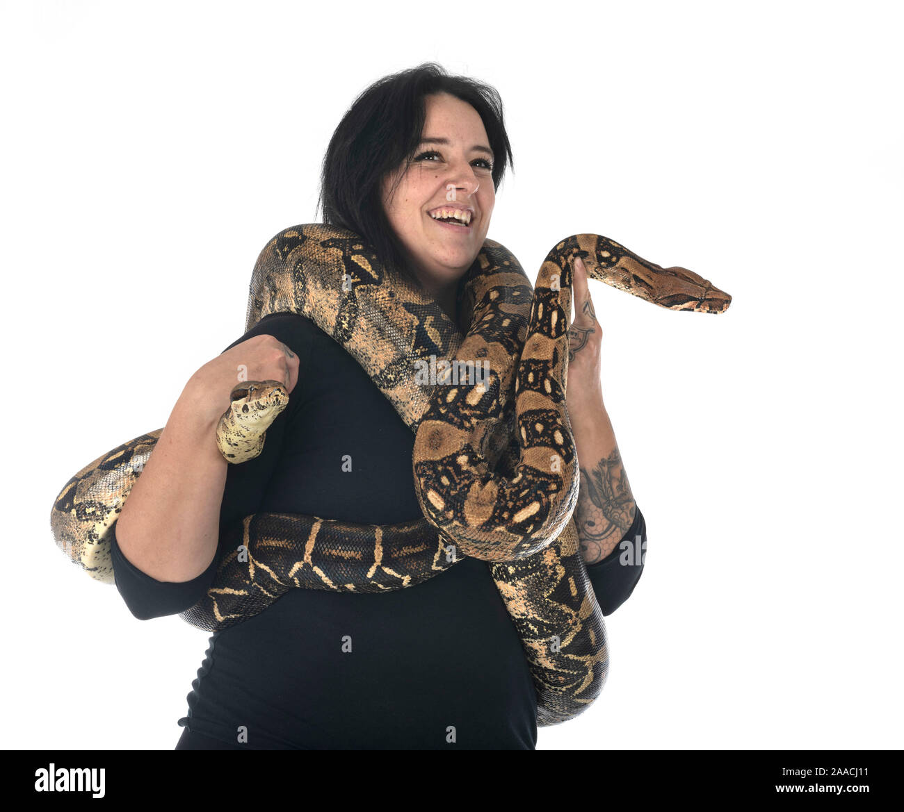 A Female Snake With Gun