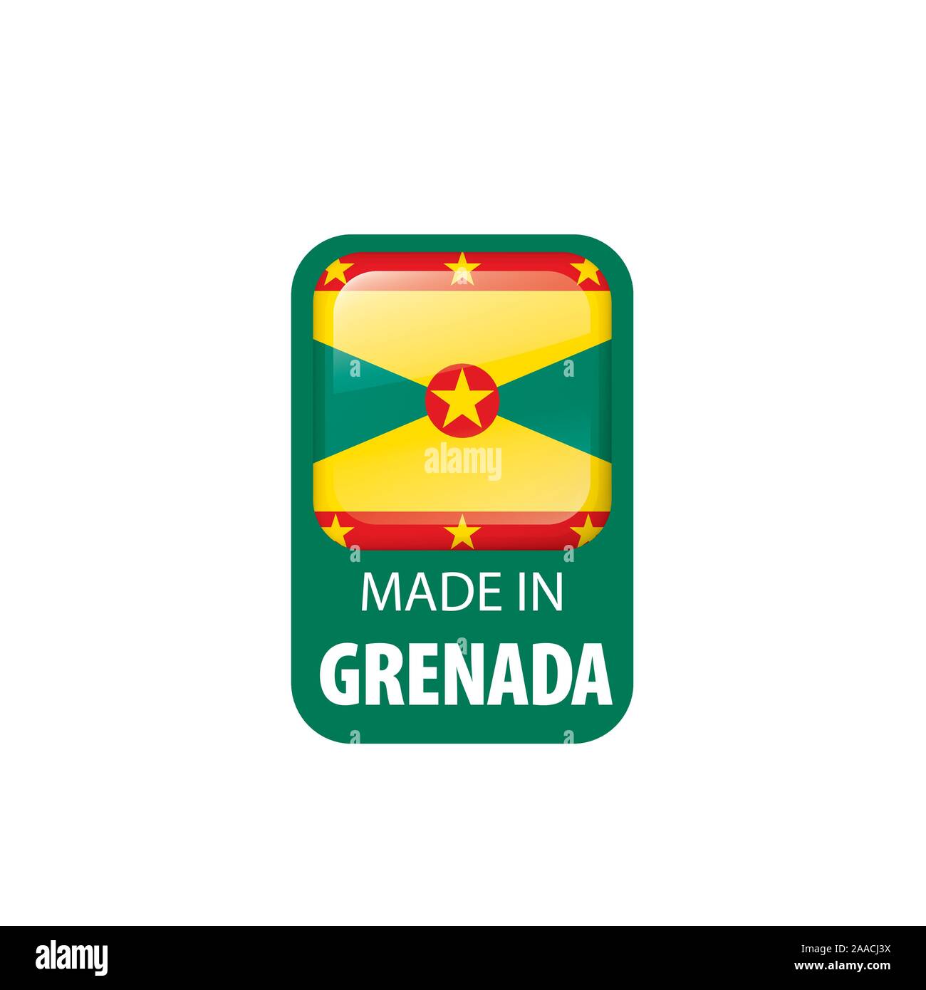 Grenada flag, vector illustration on a white background Stock Vector ...
