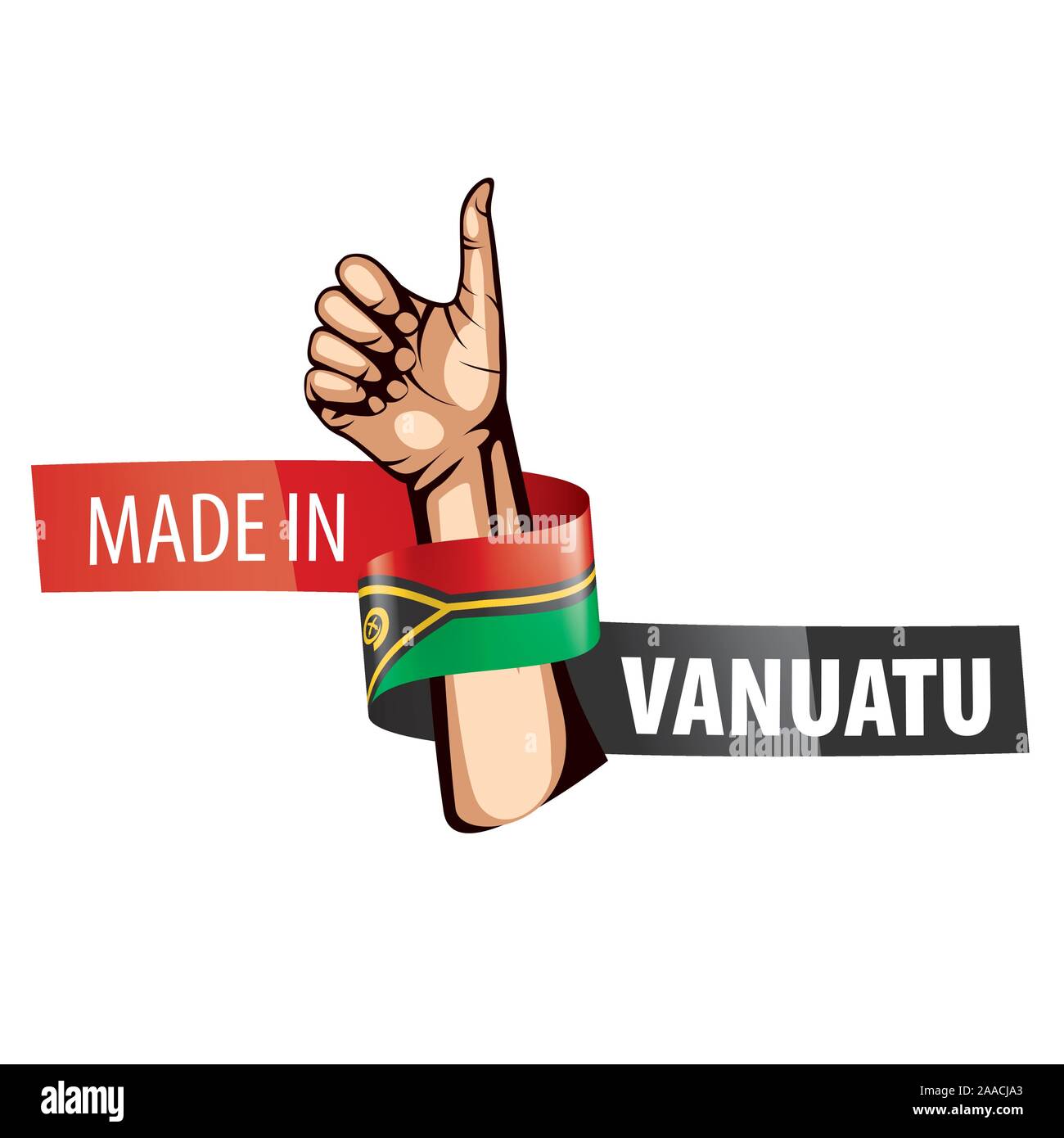 Vanuatu flag, vector illustration on a white background Stock Vector ...