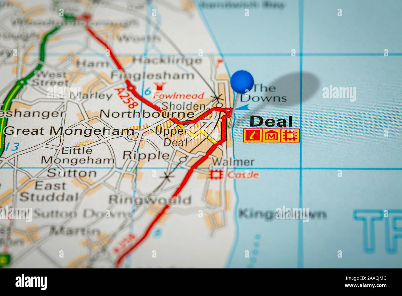 Map of deal hi-res stock photography and images - Alamy