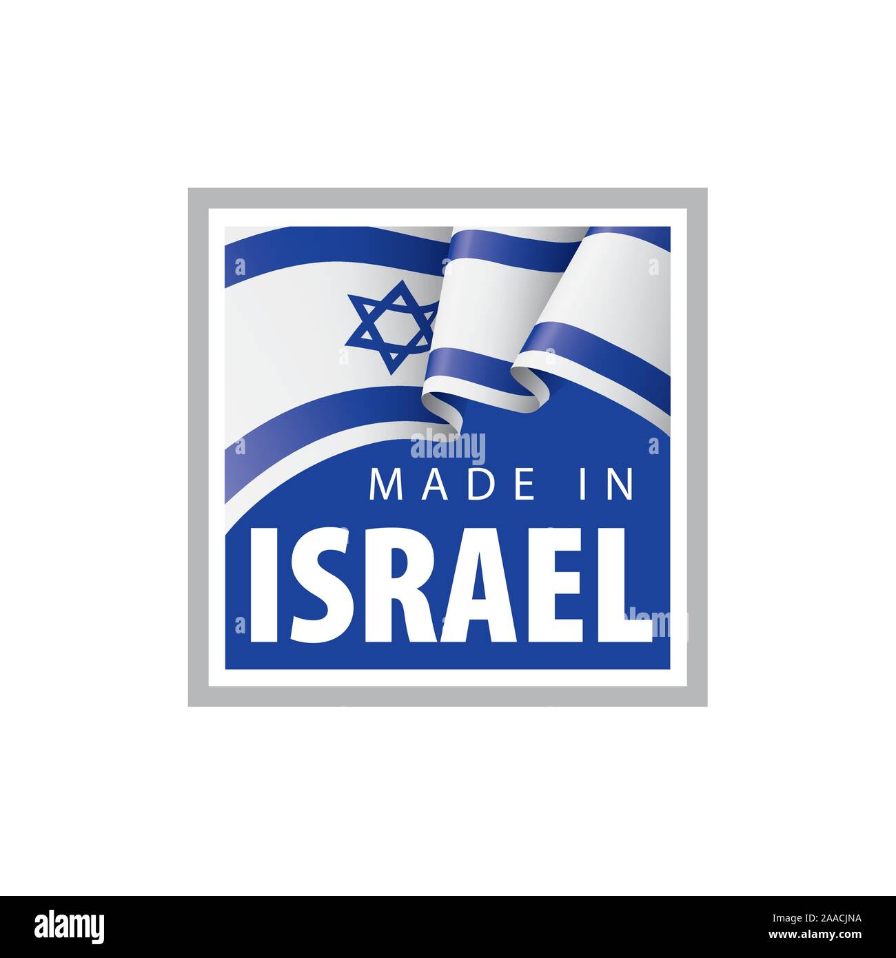 Israel flag, vector illustration on a white background Stock Vector ...