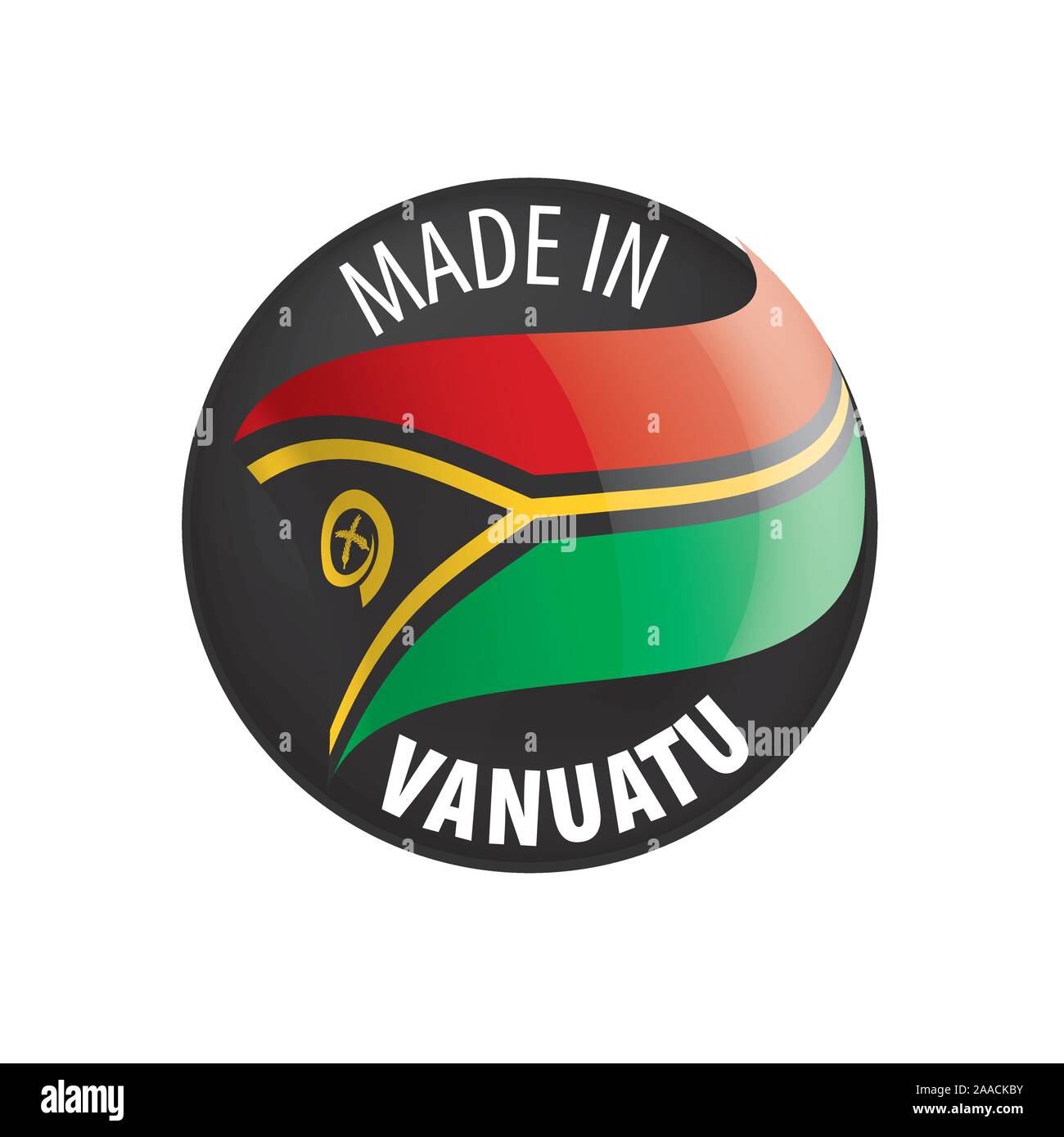 Vanuatu flag, vector illustration on a white background Stock Vector ...