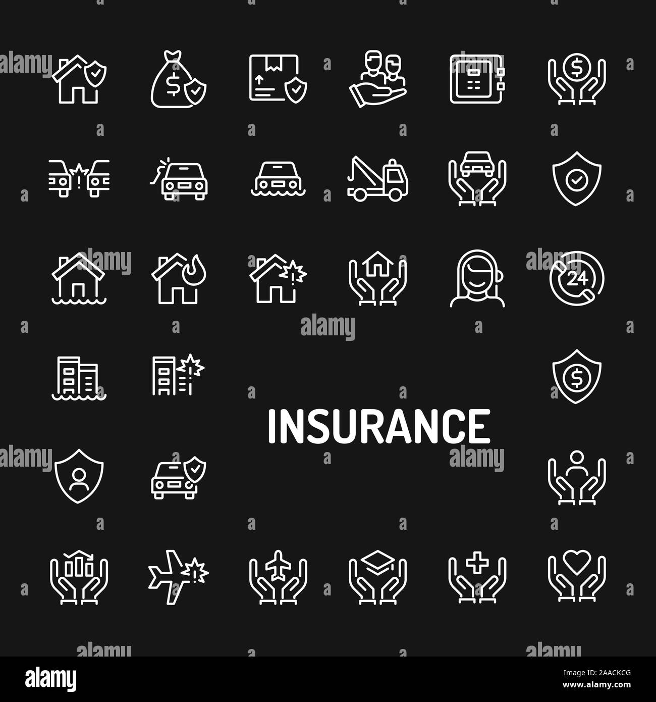 Symbols of flood damage Stock Vector Images - Alamy