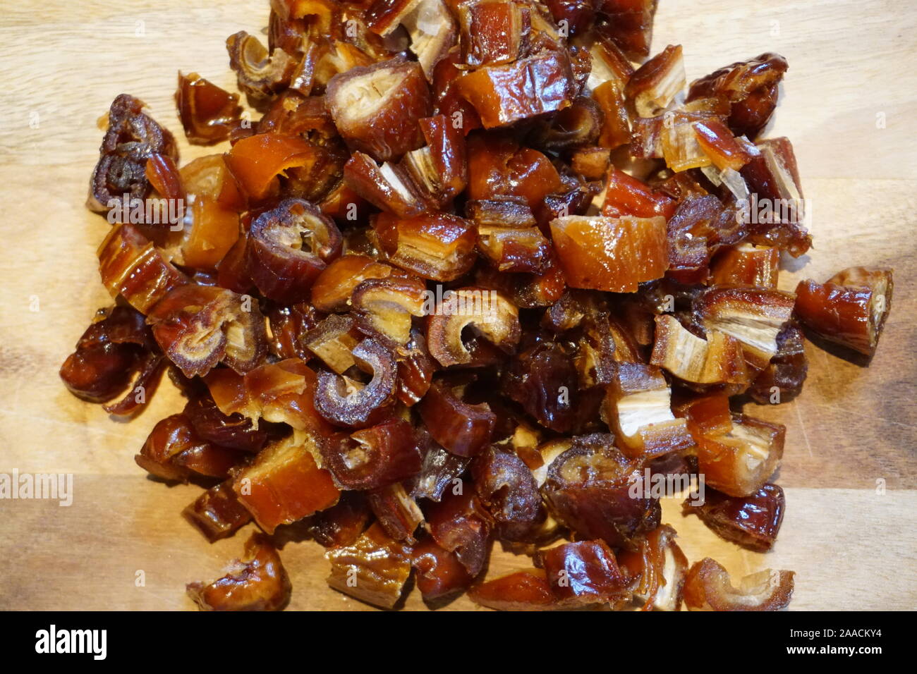 Chopped dates ready for baking Stock Photo - Alamy
