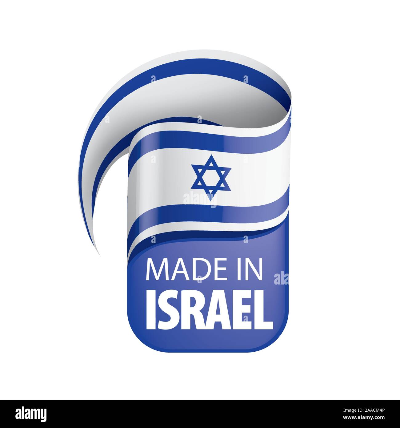Israel flag, vector illustration on a white background Stock Vector ...